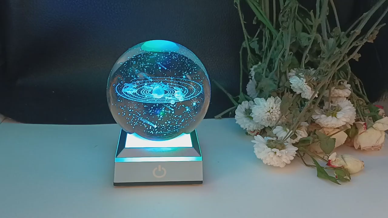 3D Solar System Planet LED Crystal Ball – GooDIYou